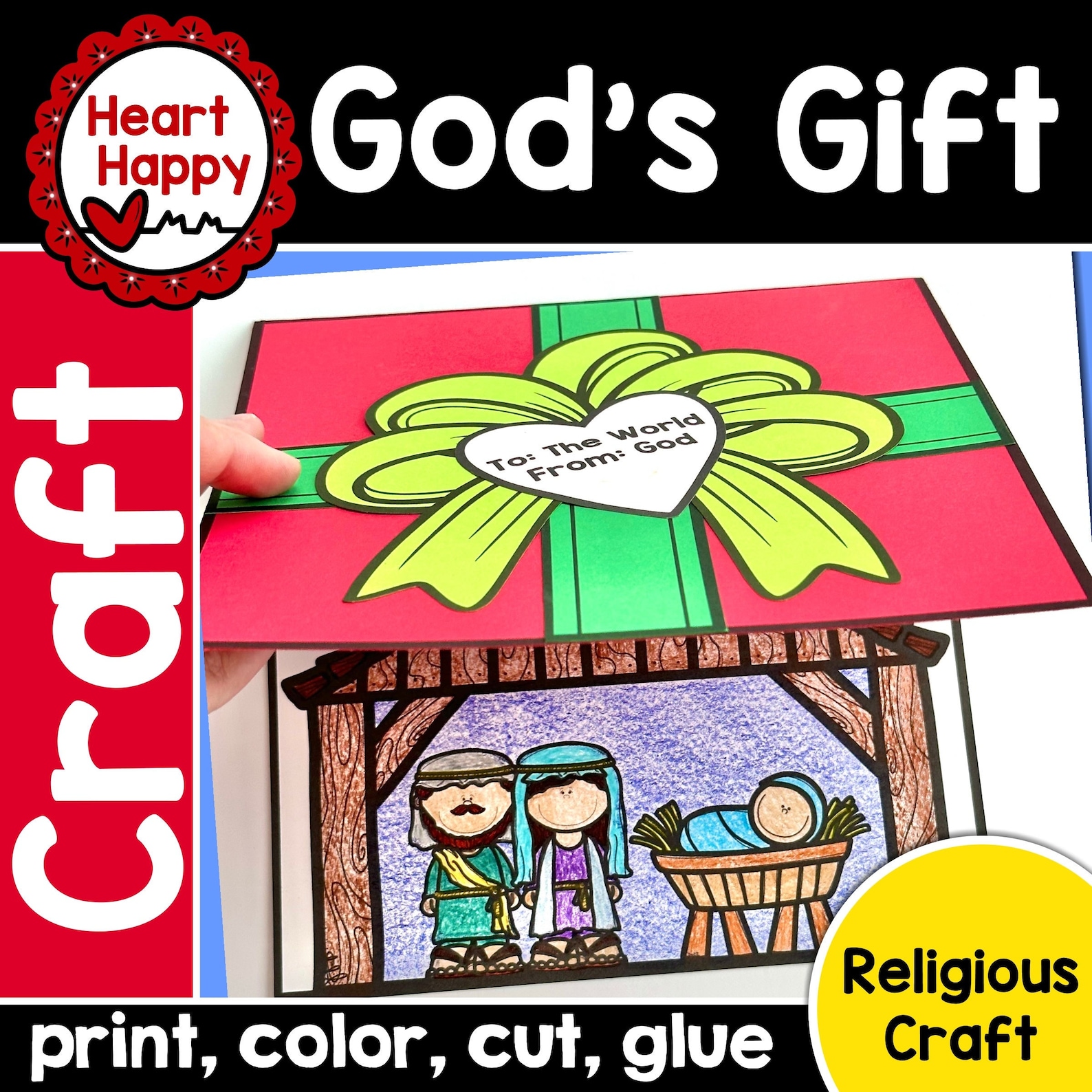 God's Gift to the World Kids Printable Christmas Craft - Etsy
