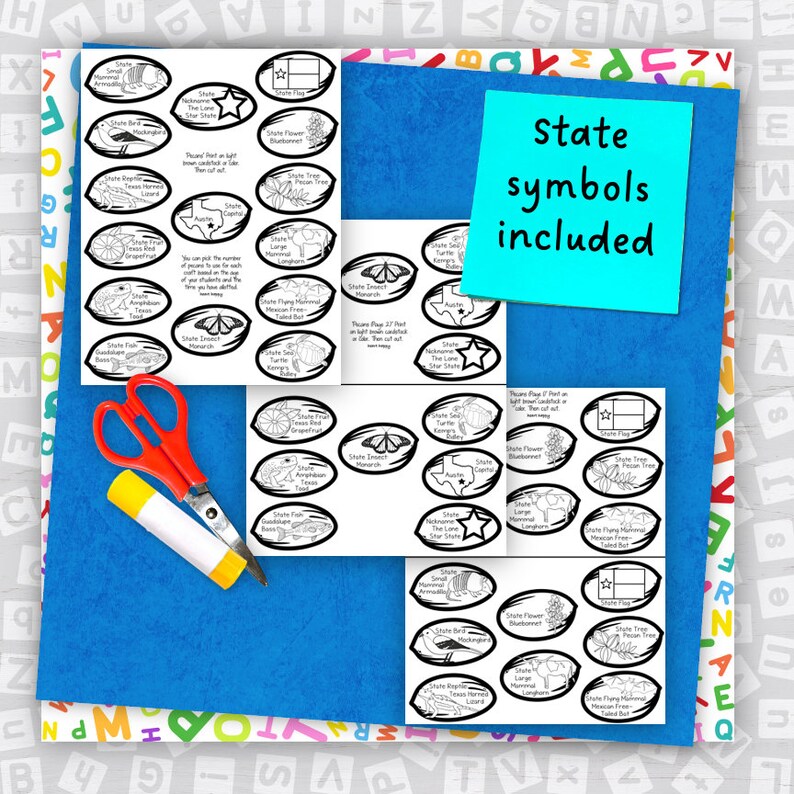 Texas State Symbols, Pecan Tree, Kids Printable Craft Template ...