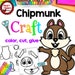 Printable Kids Chipmunk Craft Template, Forest Animals, Woodland ...