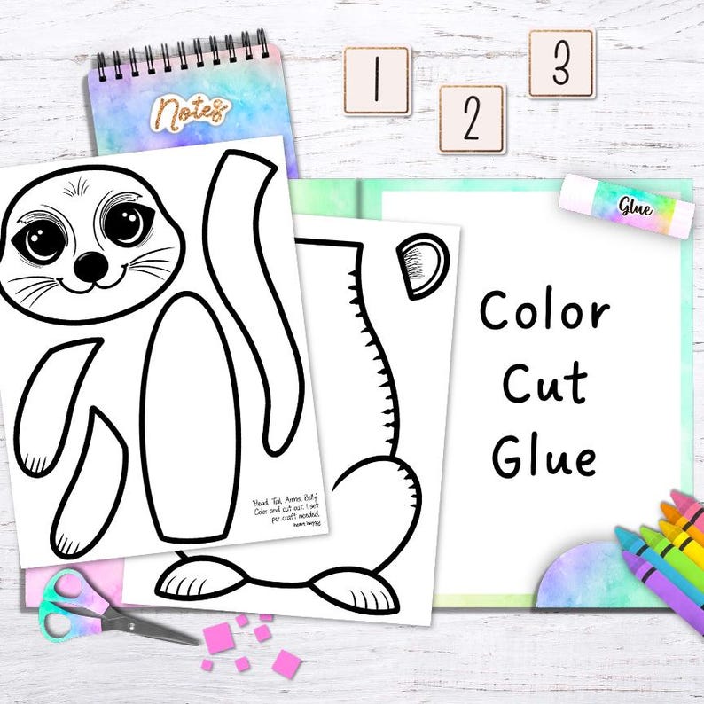 Meerkat Craft, Kids Printable Craft Template, Desert Animals, Letter M ...