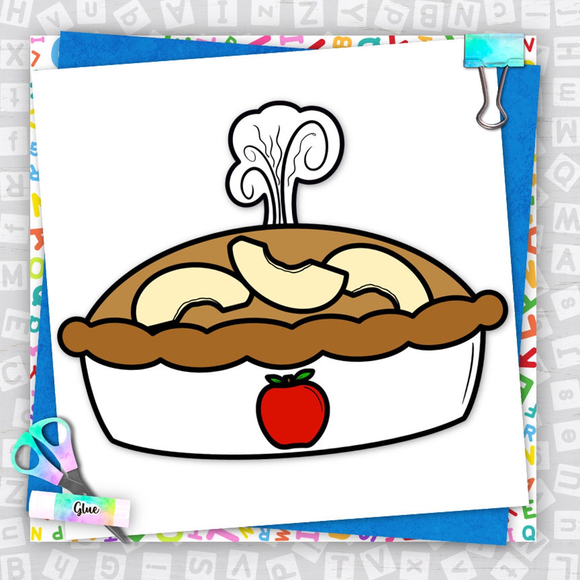 Pie Craft, Kids Printable Craft Template, Thanksgiving Craft, Fall ...