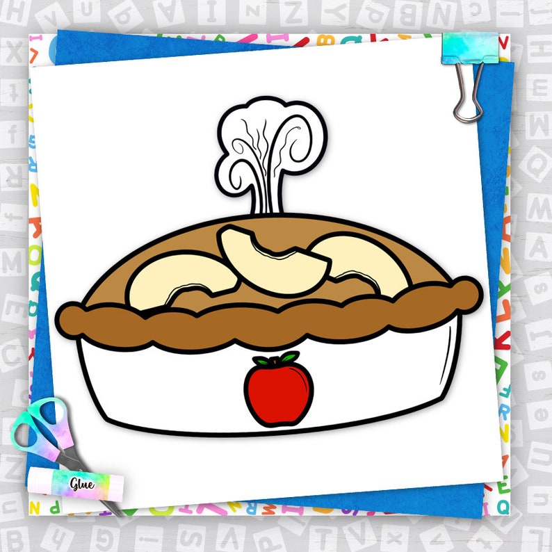 Pie Craft, Kids Printable Craft Template, Thanksgiving Craft, Fall ...