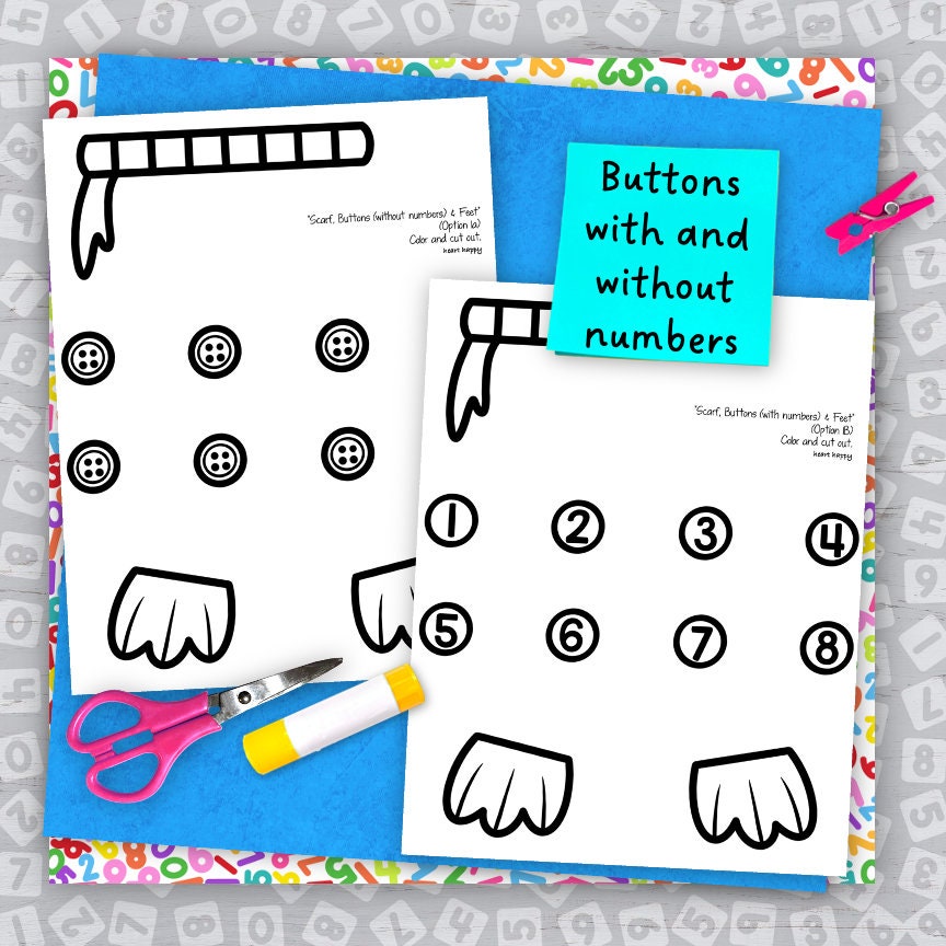 Number Eight Craft, Kids Printable Craft Template, Number Recognition ...