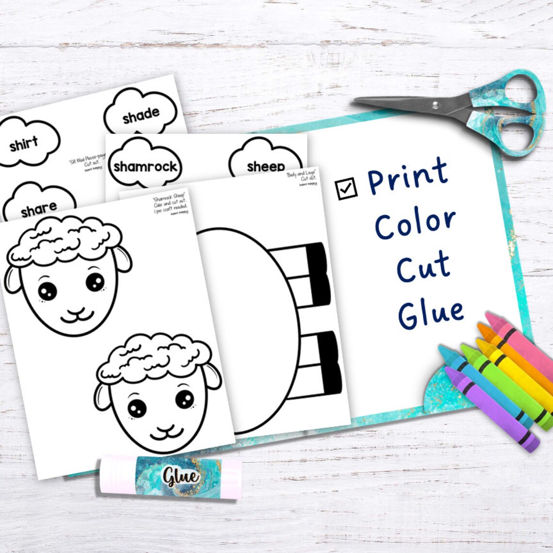 SH Digraph Craft, Kids Printable Craft Template, Sheep Craft, Phonics ...