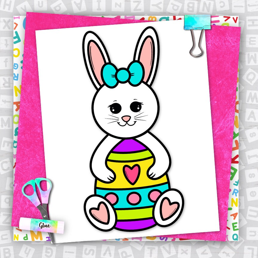 Easter Bunny Craft, Kids Printable Craft Template, Spring Craft ...