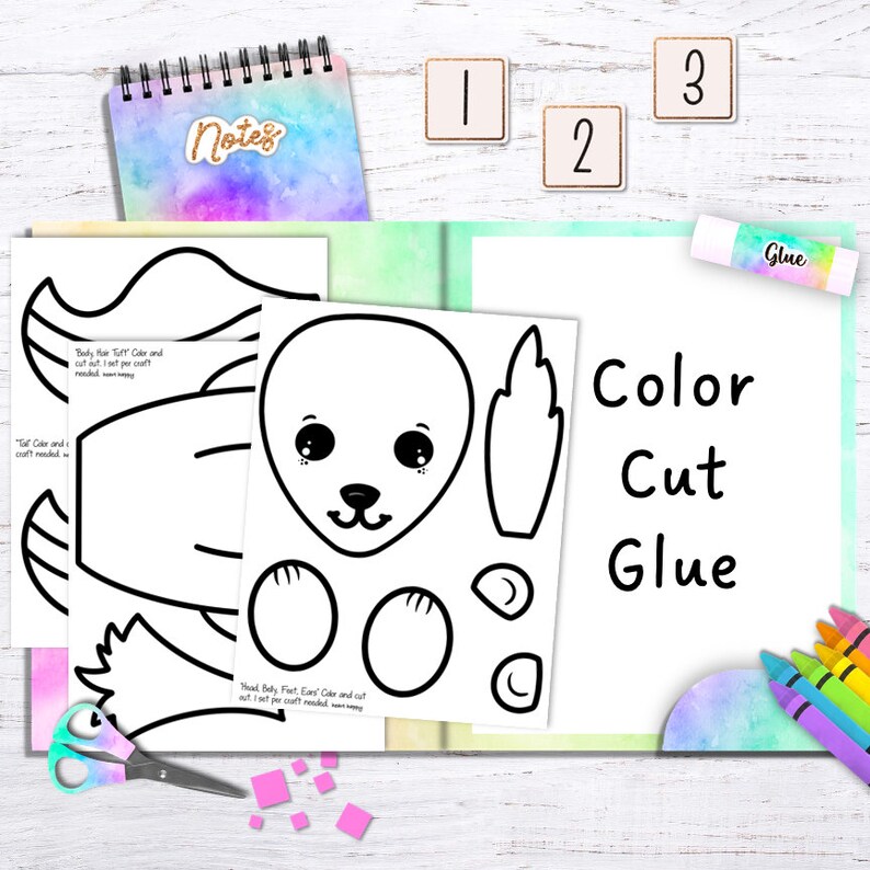 Skunk Craft, Printable Kids Craft Template, Forest Animals, Woodland ...