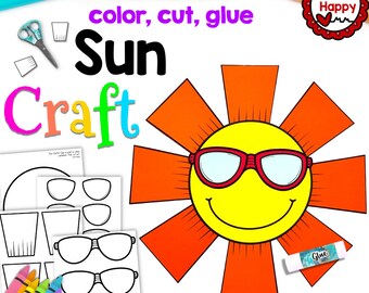 Sandcastle Craft, Kids Printable Craft Template, Summer Craft, End of ...