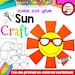 Sun Craft, Kids Printable Craft Template, Summer Craft, End of Year ...