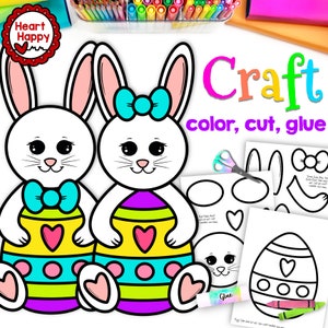 Easter Bunny Craft, Kids Printable Craft Template, Spring Craft ...