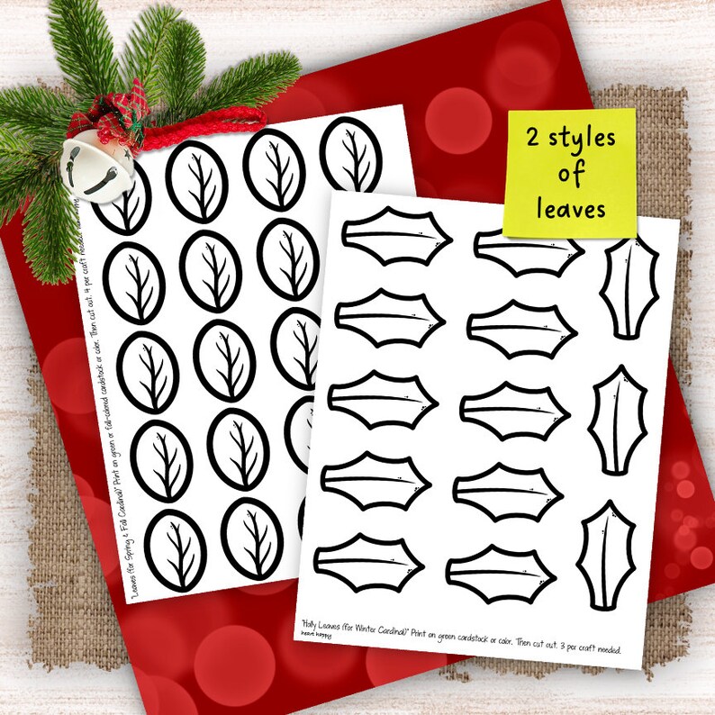 Cardinal Bird Craft Kids Printable Craft Template Winter - Etsy