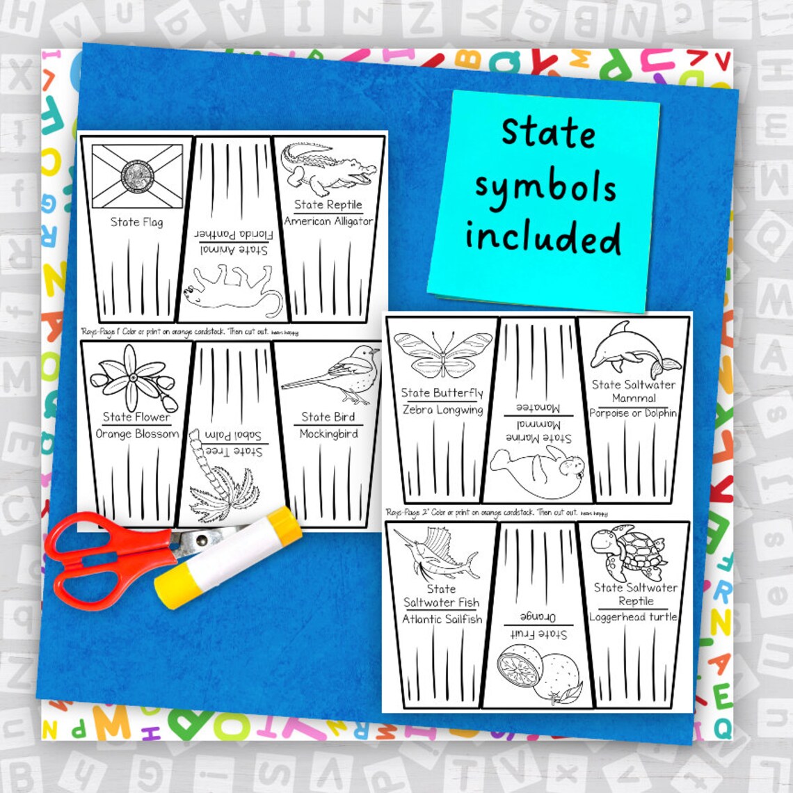 Florida State Symbols, Kids Printable Craft Template, Sunshine State ...
