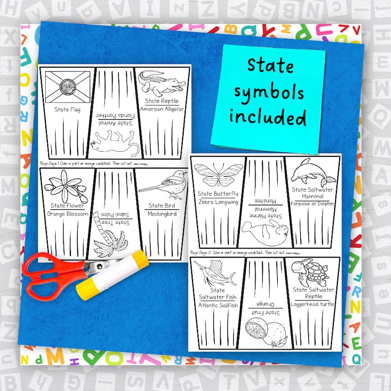 Florida State Symbols, Kids Printable Craft Template, Sunshine State ...