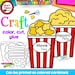 Popcorn Craft, Kids Printable Craft Template, Letter P, Homeschool ...
