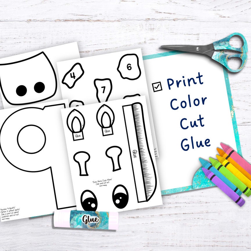 Number Nine Craft, Kids Printable Craft Template, Number Recognition ...