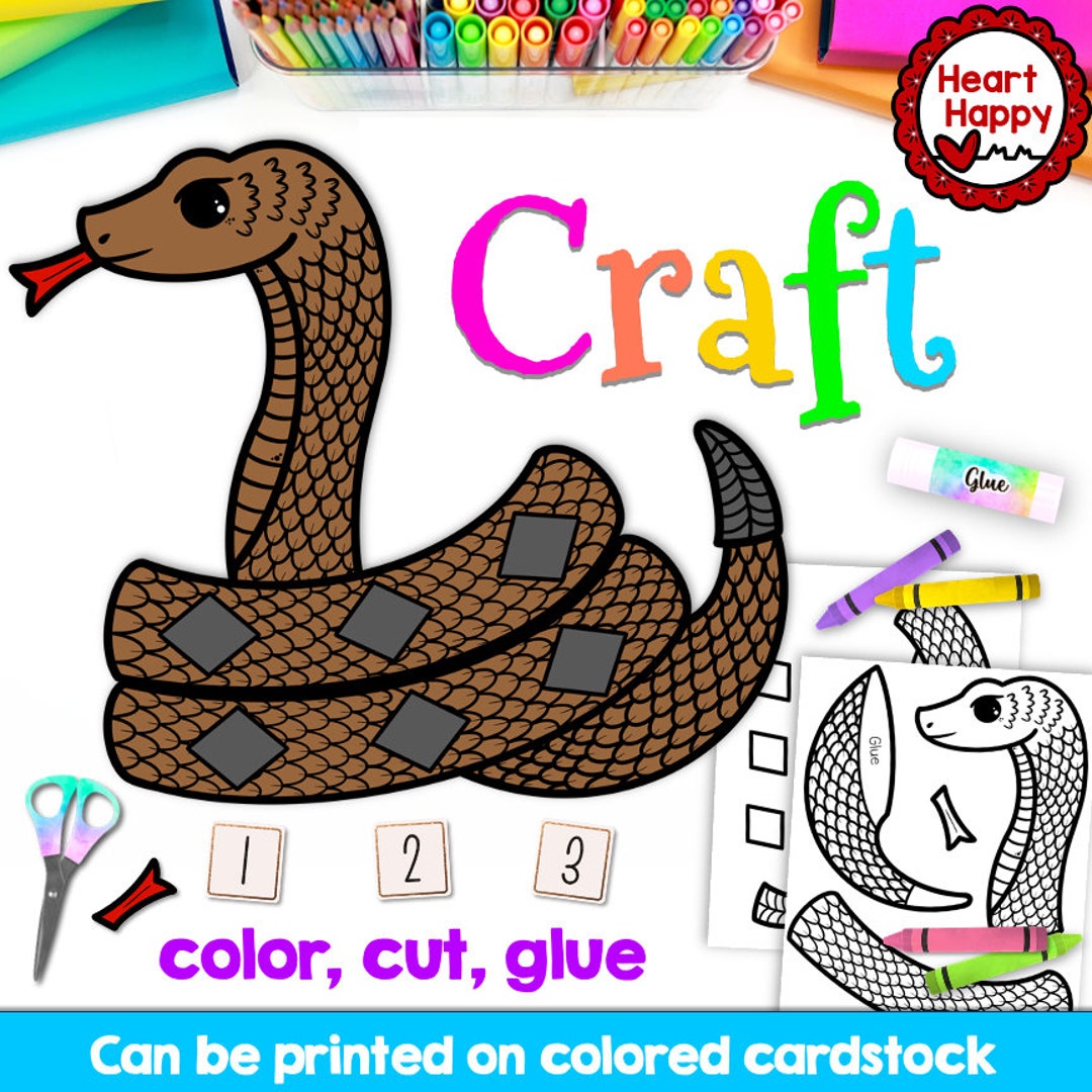 Snake Craft, Kids Printable Craft Template, Letter S, Homeschool ...