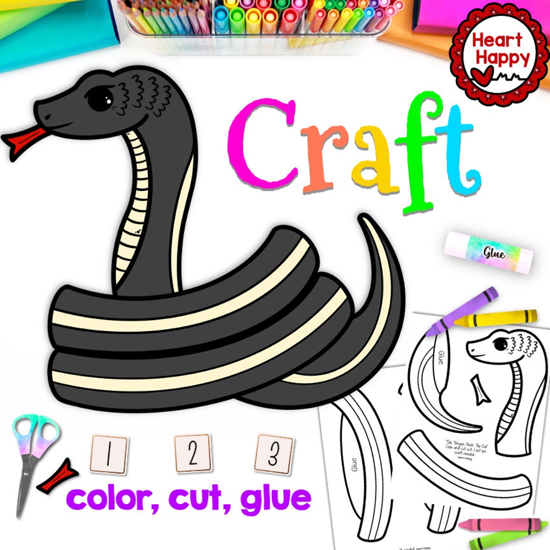 Snake Craft, Kids Printable Craft Template, Letter S, Homeschool ...