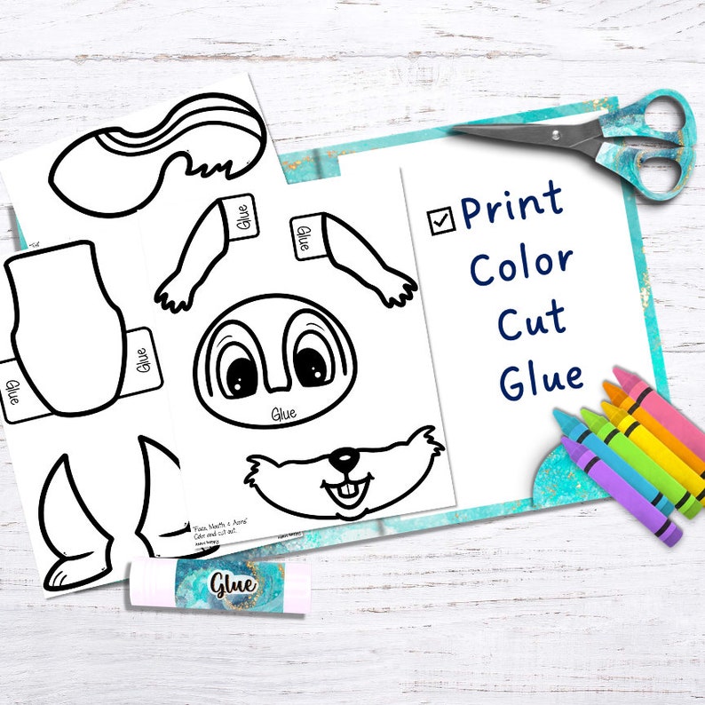 Printable Kids Chipmunk Craft Template, Forest Animals, Woodland ...