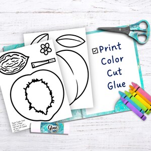 Peach Craft|kidsprintable Craft Template|fruit Craft|georgia & S ...