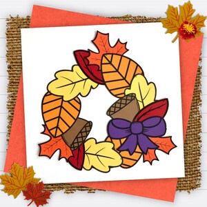 Fall Leaf Wreath Kids Printable Craft Template, Kids Autumn Craft ...