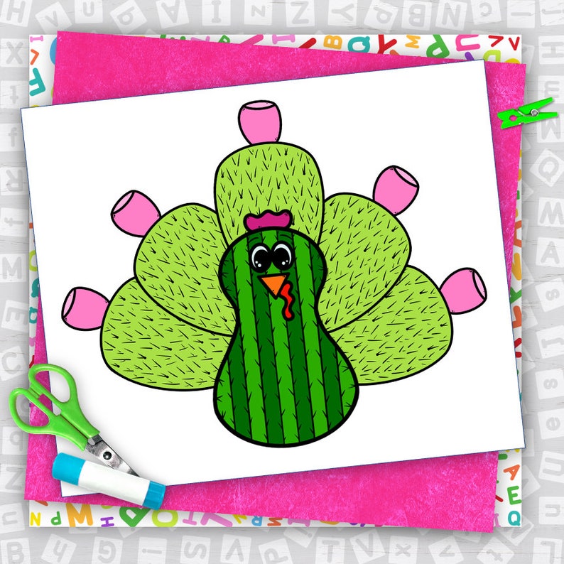 Turkey Craft, Kids Printable Craft Template, Thanksgiving, Fall Craft ...