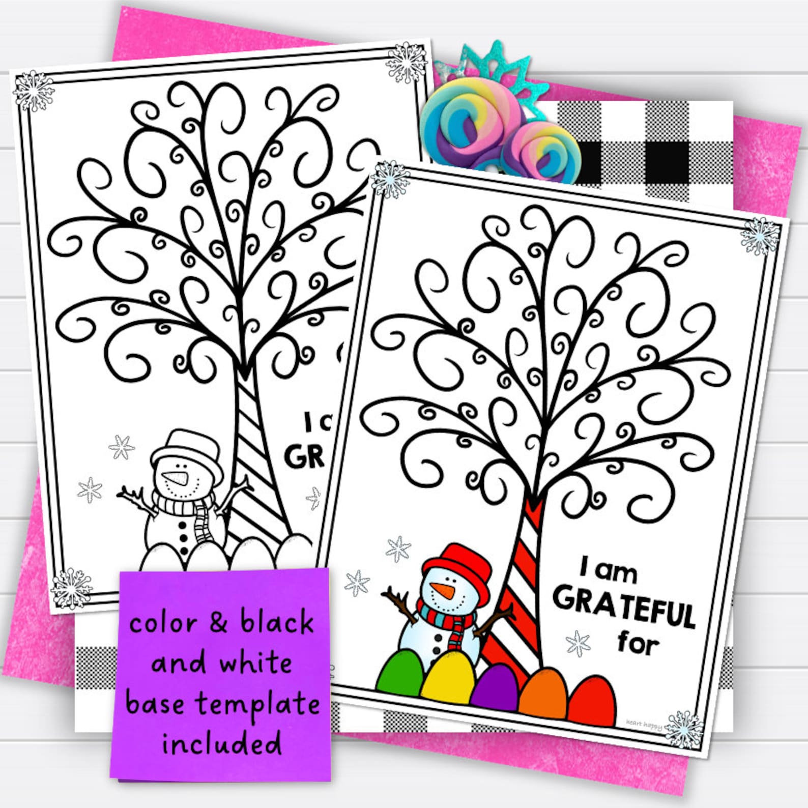 Grateful Tree Kids Printable Craft Template , Winter Paper Craft ...