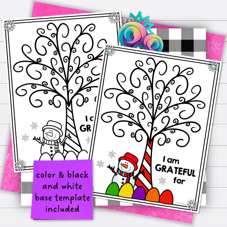 Grateful Tree Kids Printable Craft Template , Winter Paper Craft ...