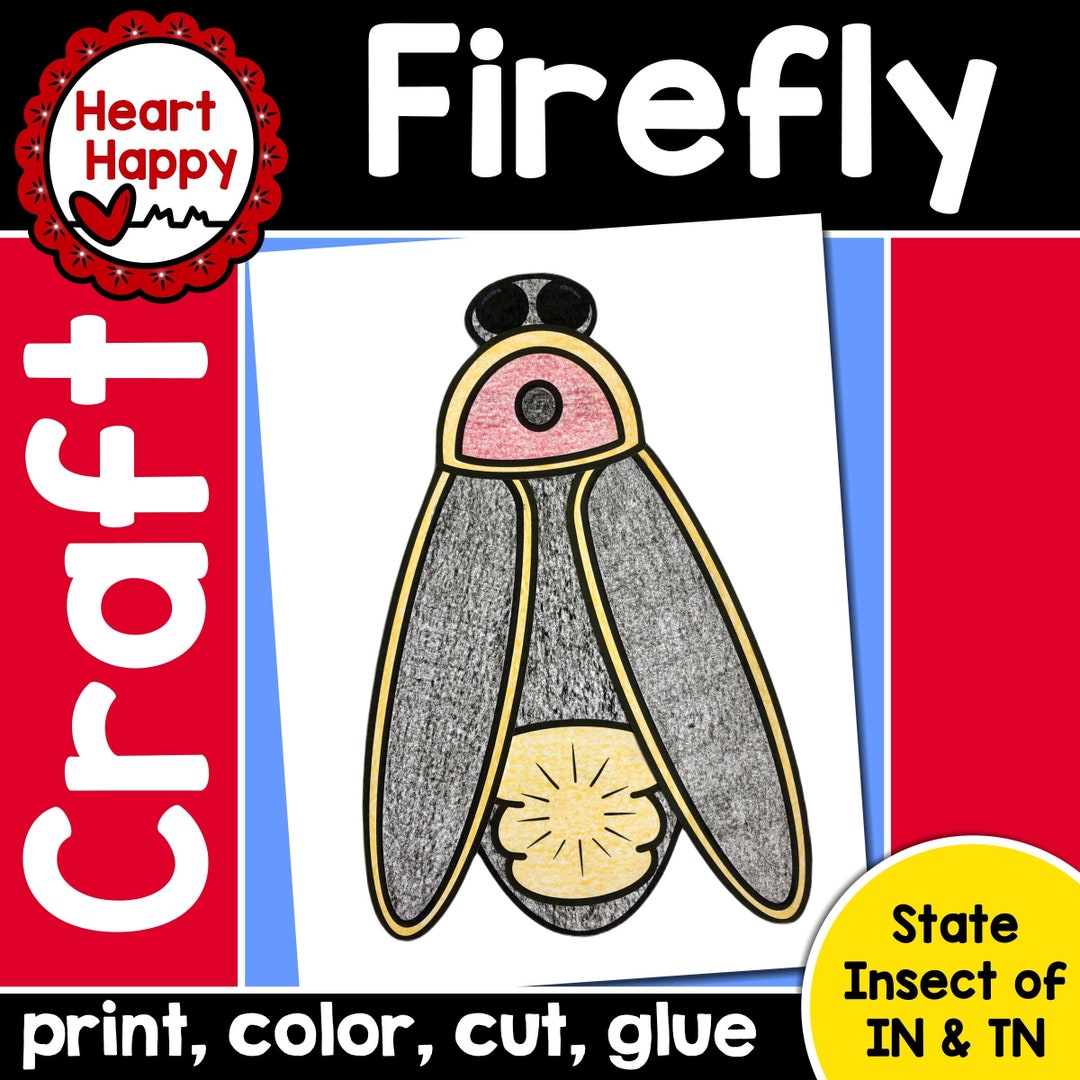 Printable Kids Firefly Craft Template Insect Craft Bug - Etsy