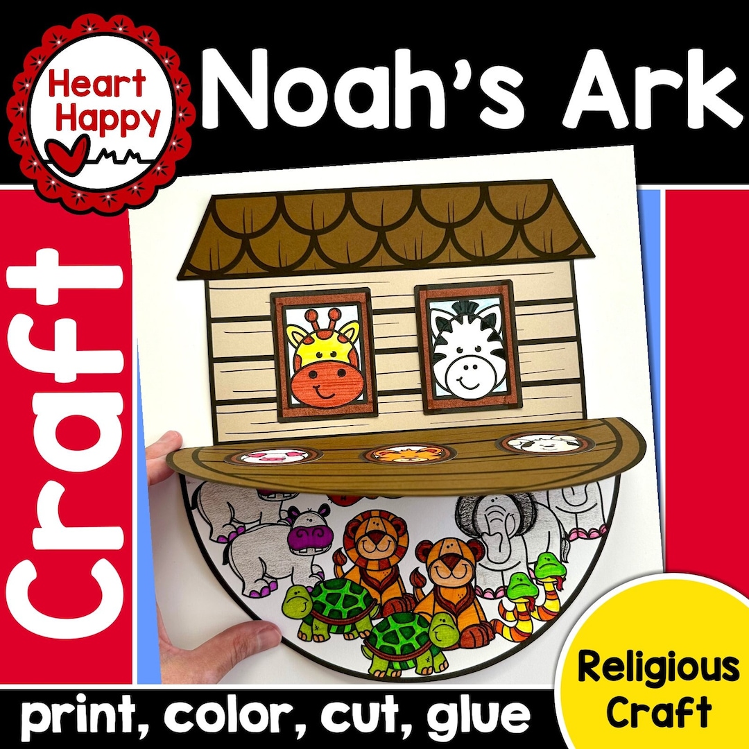Noah's Ark Kids Printable Craft Template Printable Kids - Etsy