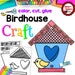 Printable Kids Birdhouse Craft Template, Garden Craft, Spring Craft ...