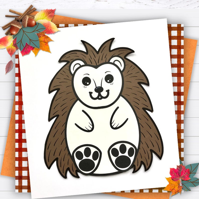Printable Kids Hedgehog Craft Template Forest Animals - Etsy