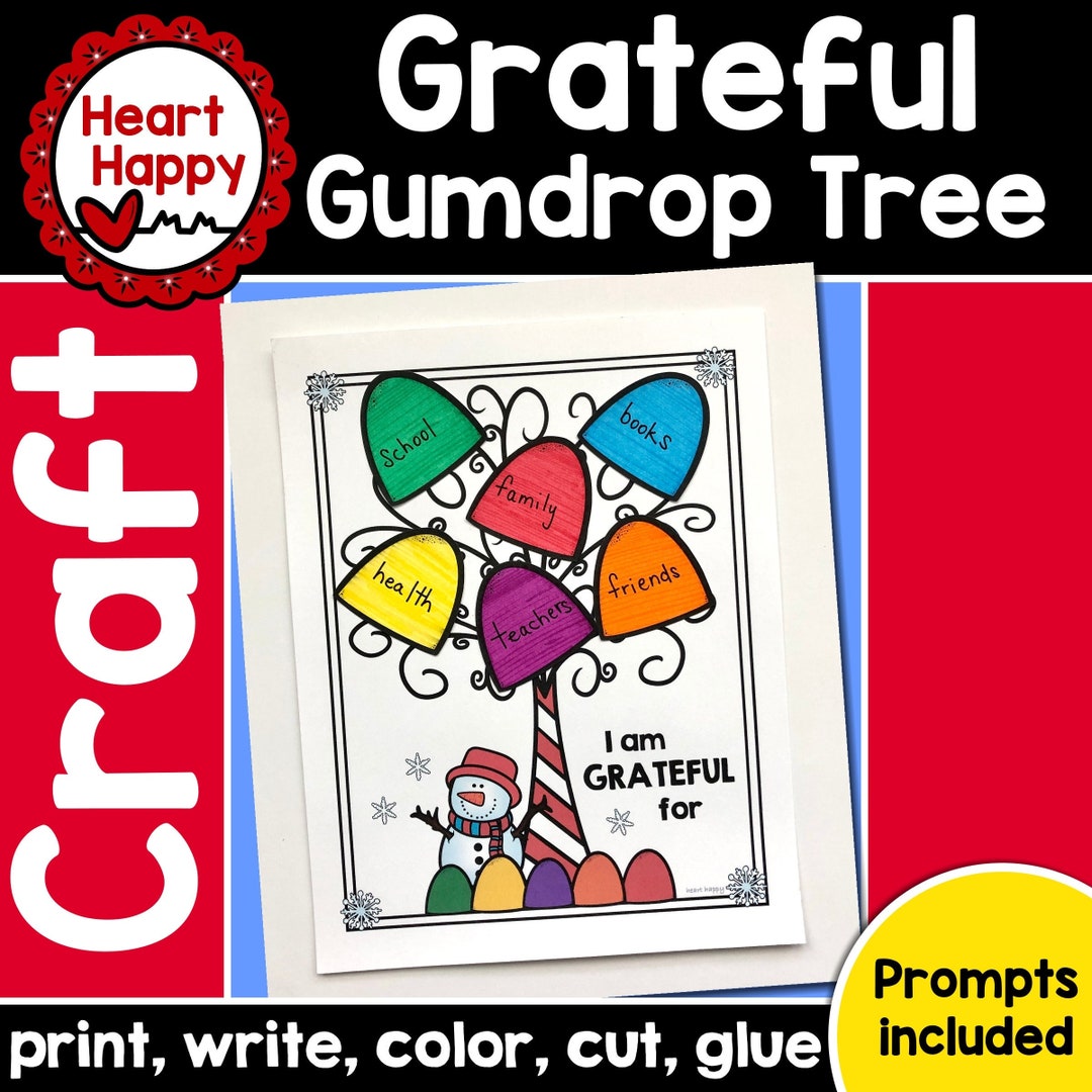 Grateful Tree Kids Printable Craft Template Winter Paper - Etsy