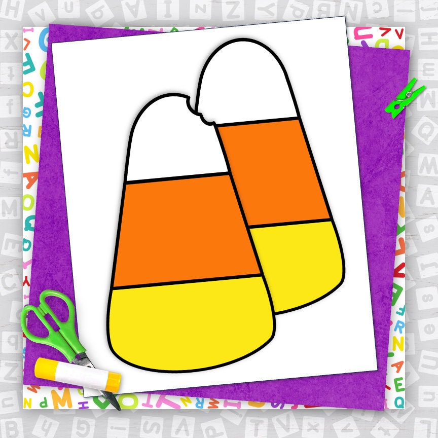 Candy Corn Craft, Kids Printable Craft Template, Fall Craft, Letter C ...