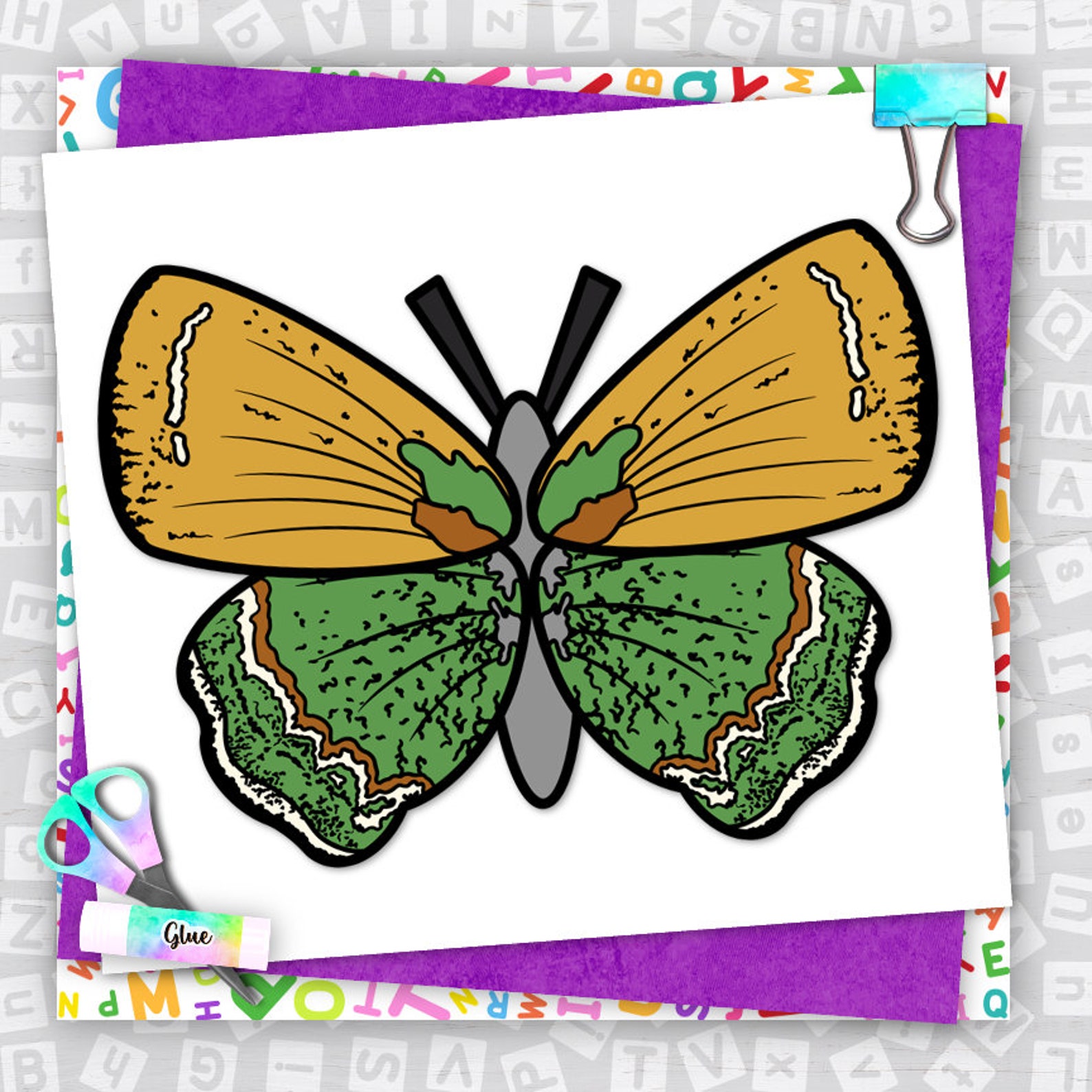 Butterfly Craft, Kids Printable Craft Template, Spring Craft, New ...