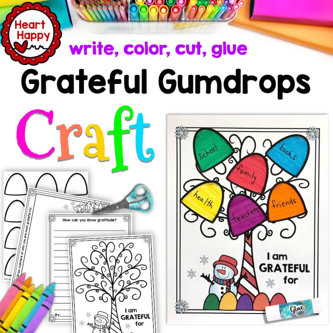 Grateful Tree Kids Printable Craft Template , Winter Paper Craft ...
