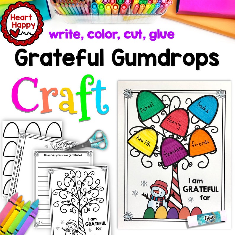 Grateful Tree Kids Printable Craft Template , Winter Paper Craft ...