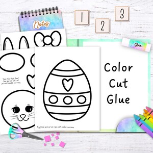 Easter Bunny Craft, Kids Printable Craft Template, Spring Craft ...