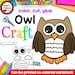 Printable Kids Owl Craft Template, Forest Animals, Woodland Animals ...
