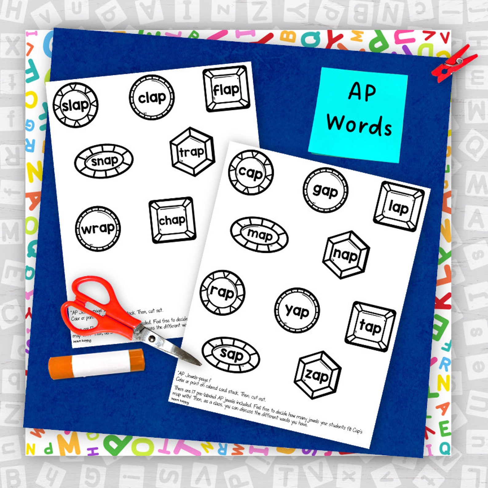 Cap's AP Treasure Map,short A Craft,ap Word Family Craft,printable Kids ...