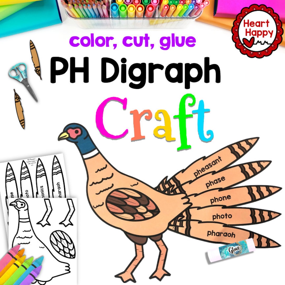 PH Digraph Craft, Kids Printable Craft Template, Pheasant Craft ...