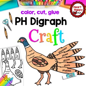 PH Digraph Craft, Kids Printable Craft Template, Pheasant Craft ...