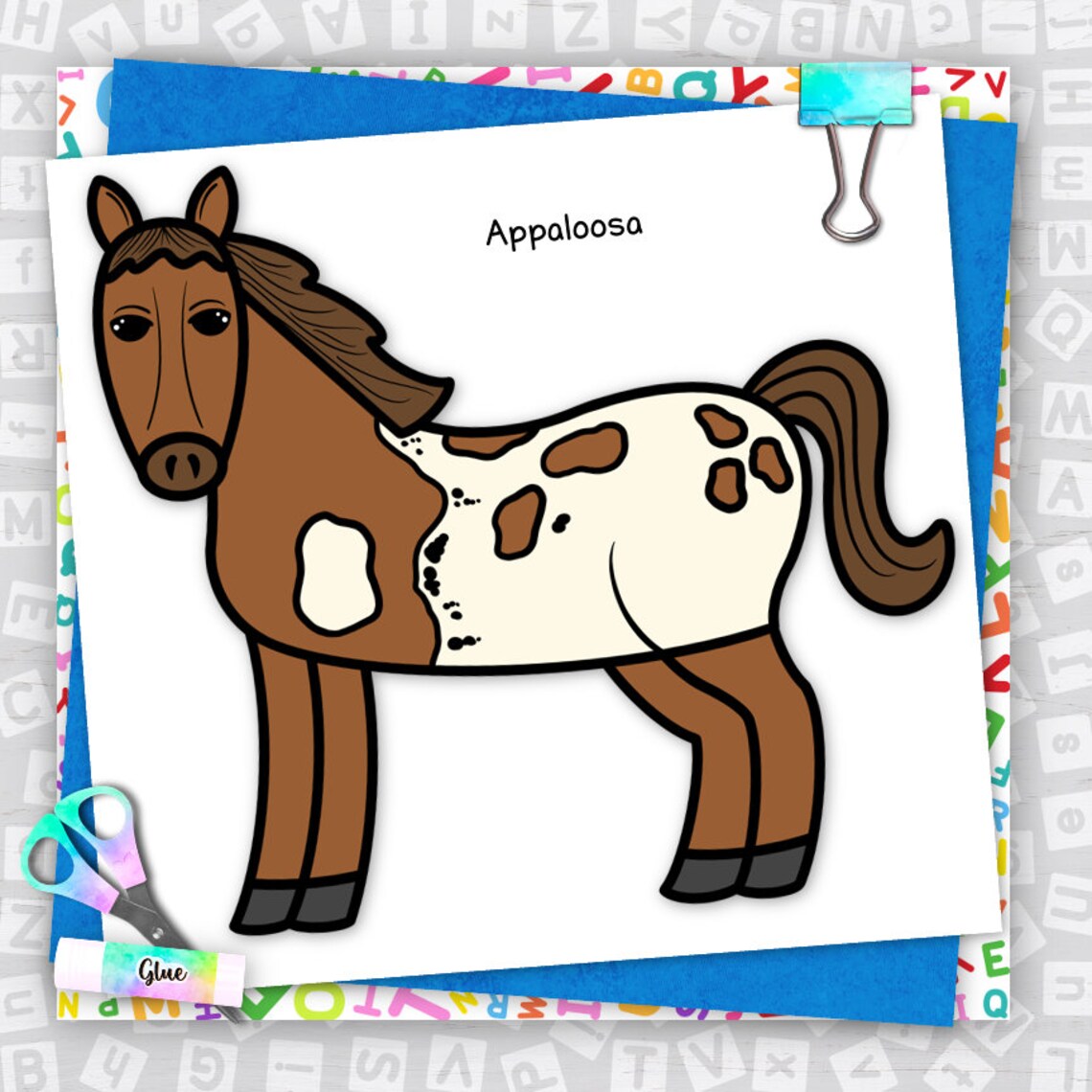 Horse Craft, Kids Printable Craft Template, Farm Animals, Letter H ...