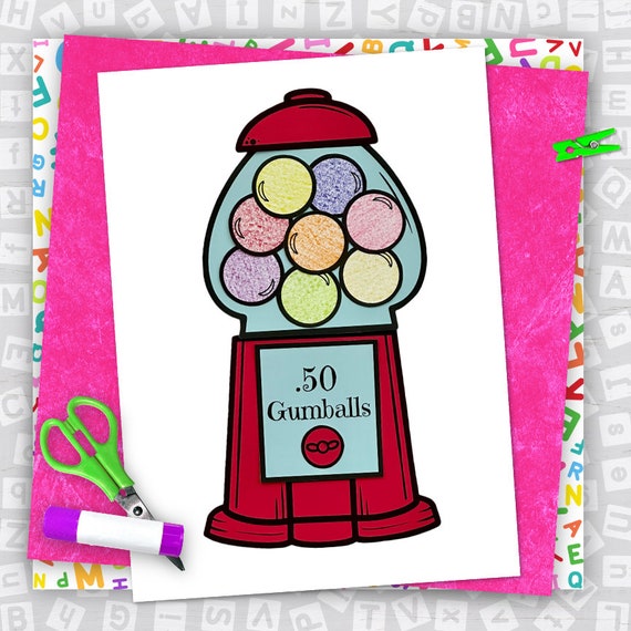 Gumball Machine Craft Template