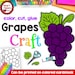 Grapes Craft, Kids Printable Craft Template, Fruit Craft, North ...