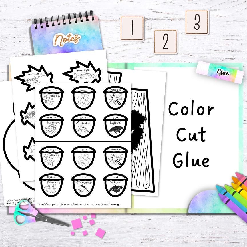 New Jersey State Symbols, Kids Printable Craft Template, Homeschool ...