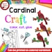 Cardinal Bird Craft, Kids Printable Craft Template, Winter Craft, State ...