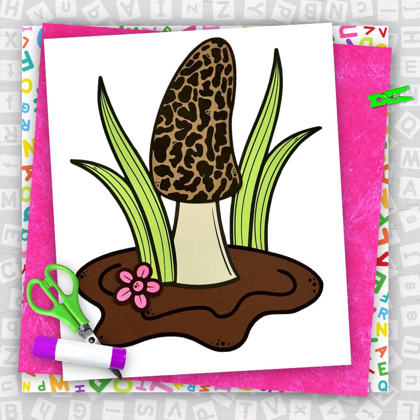Mushroom Craft, Kids Printable Craft Template, Minnesota State Symbols ...