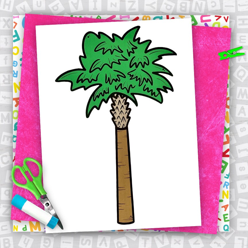 Sabal Palm Tree Craft|kids Printable Craft Template|summer Craft|beach ...