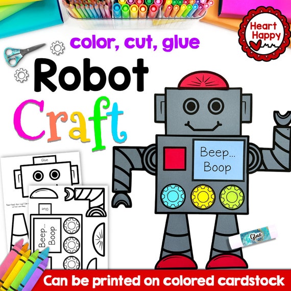 Printable Robot Activity Robot Kids Printable Craft Template, Letter R