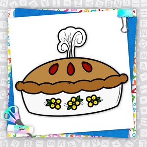 Pie Craft, Kids Printable Craft Template, Thanksgiving Craft, Fall ...