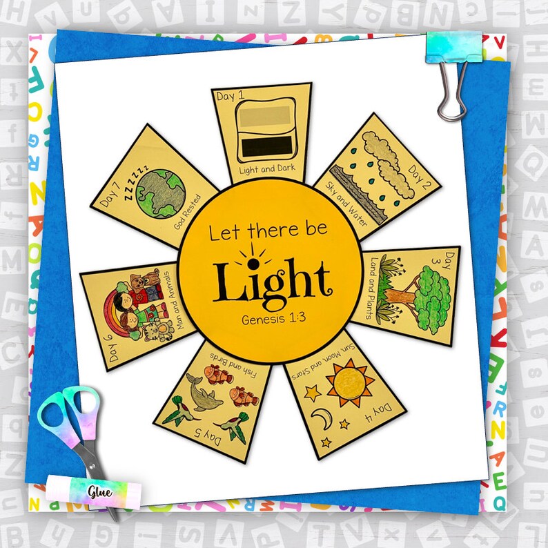 Religious Kids Printable Craft Template, Creation, Sunday School, VBS ...
